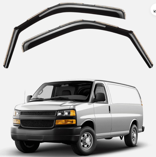 FENGXIH Front Rain Guards Car Vent Window Visors Adhesive Tape Front ...