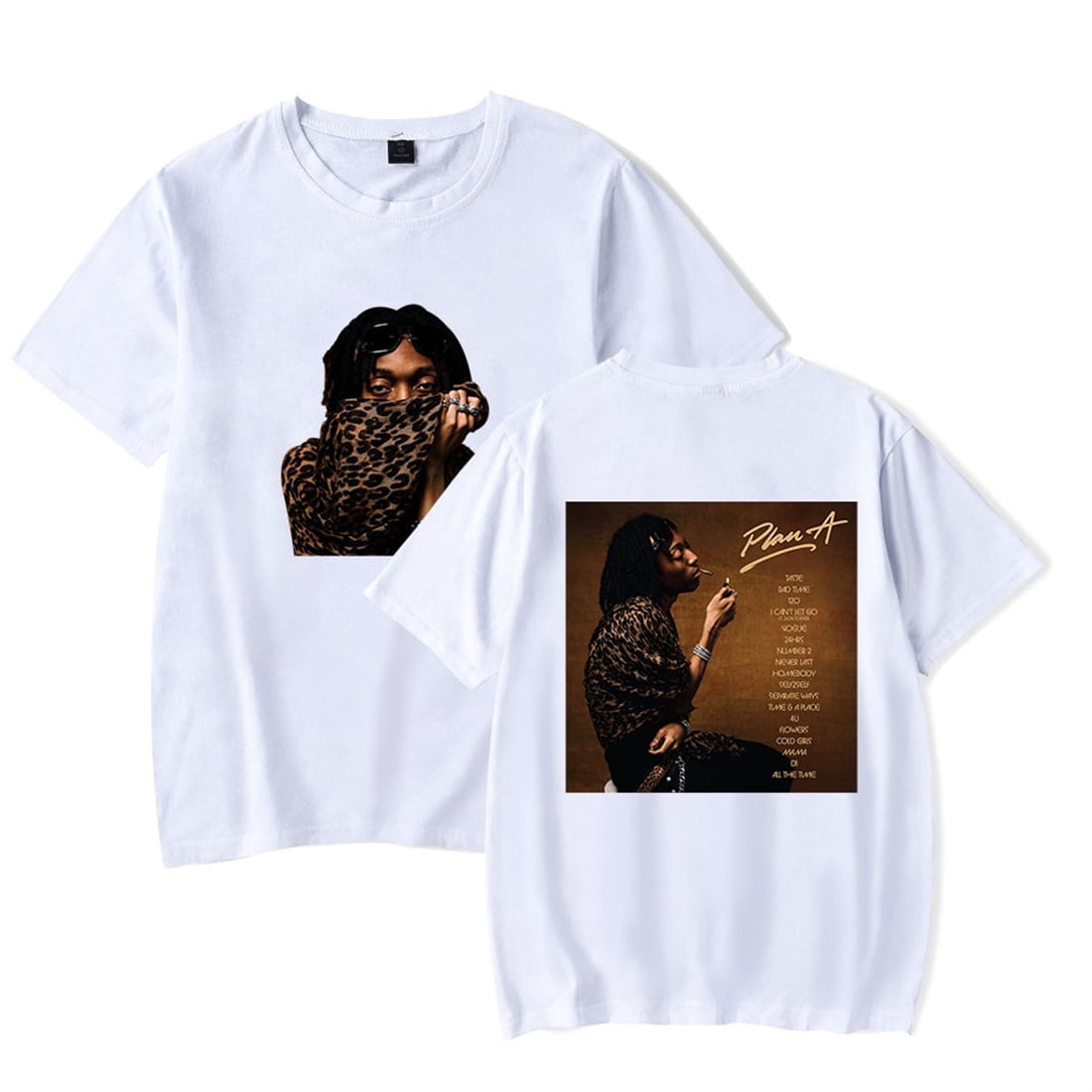 FENGZAN Lil Tecca Plan A Album Unisex Casual Short Sleeve Hip Hop ...