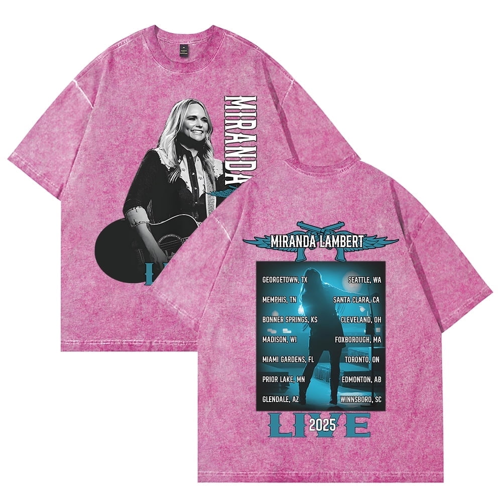 FENGZAN Miranda Lambert Vintage Washed Cotton Unisex Streetwear Tee ...