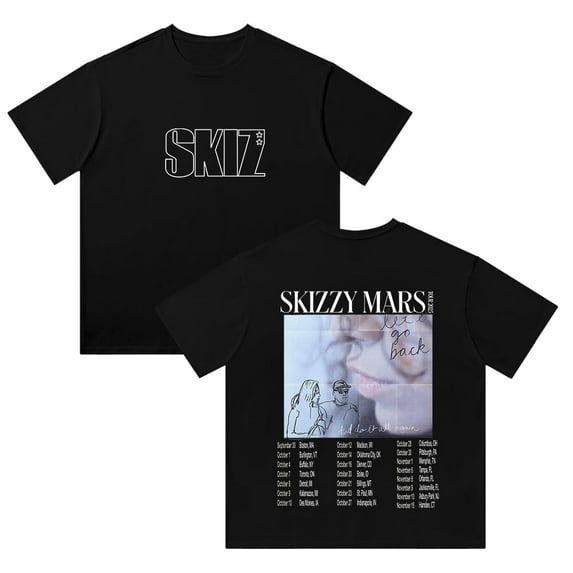 FENGZAN Skizzy Mars 2025 Tour Inspired Cotton T-Shirt - Unisex Oversized Crewneck Short Sleeve ...