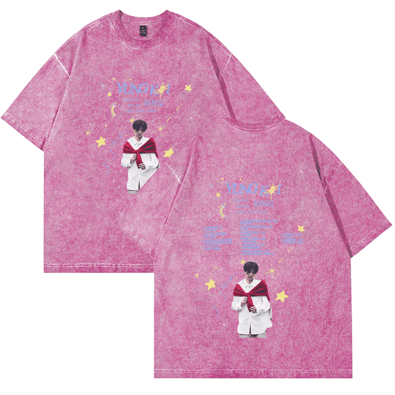 FENGZAN Yung Kai Soft Cotton T-Shirt Breathable Washed Denim Print ...