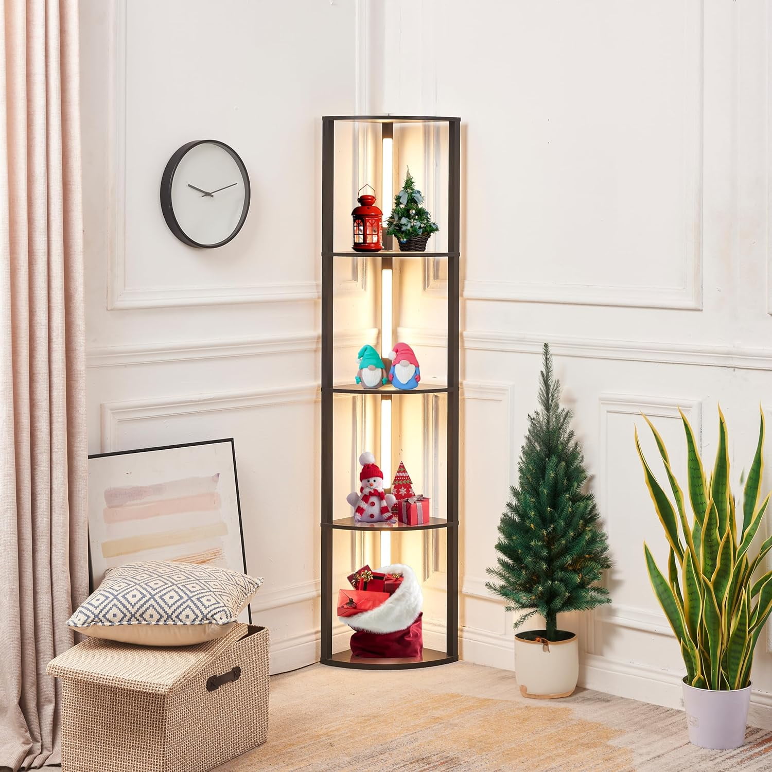 FENLO Fancy - LED Display Shelf with Dimmable Lights, LED Shelf Floor ...