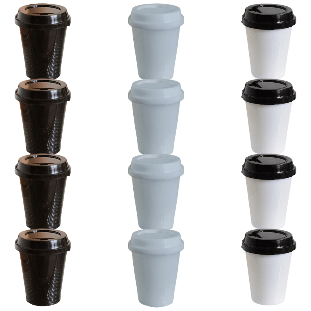 FENOHREFE 1:12 Toy Figure Model Realistic Coffee Cups Set Dollhouses ...