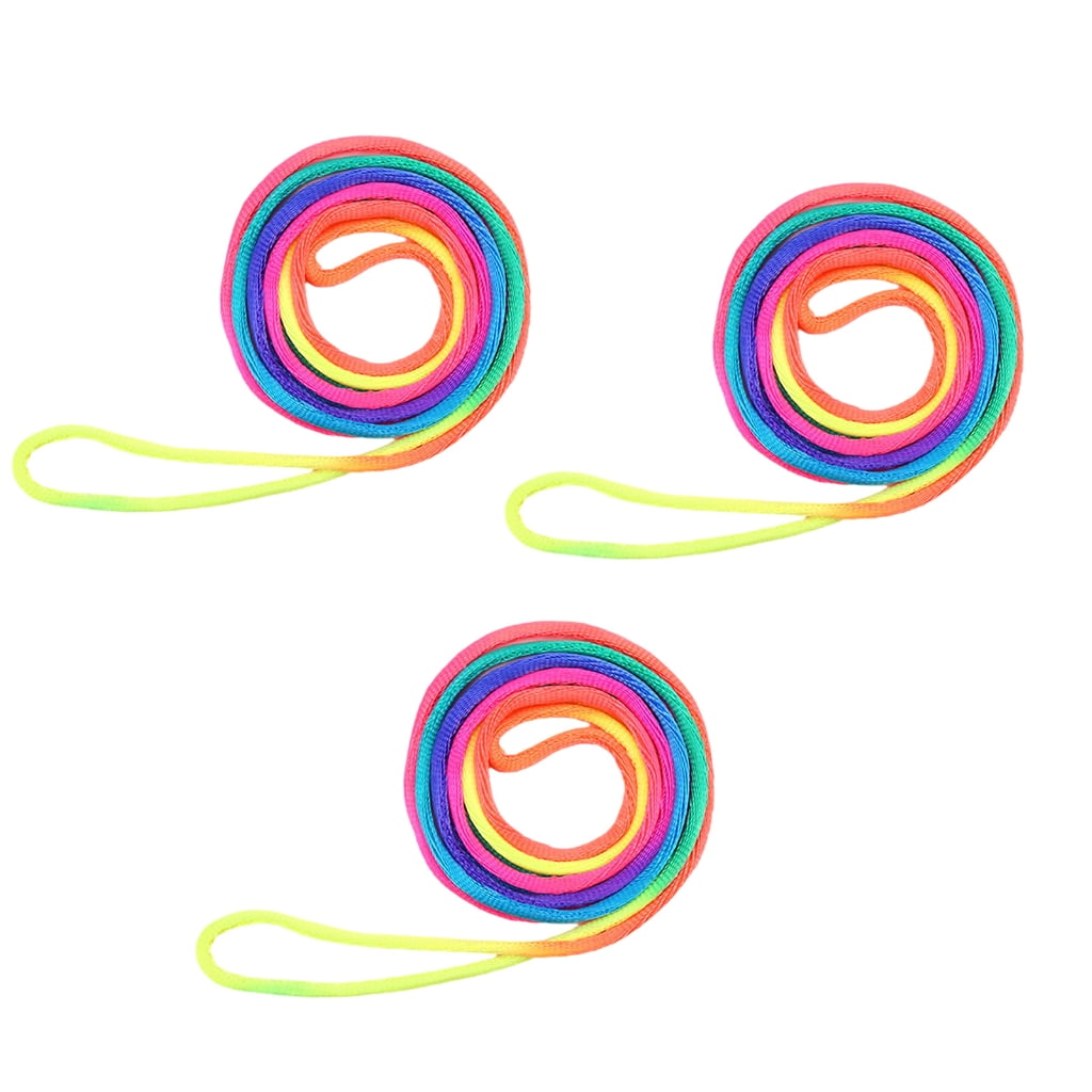 FENOHREFE 3 Pcs Rainbow Finger Twist Ropes Nylon Fun Party Game for ...