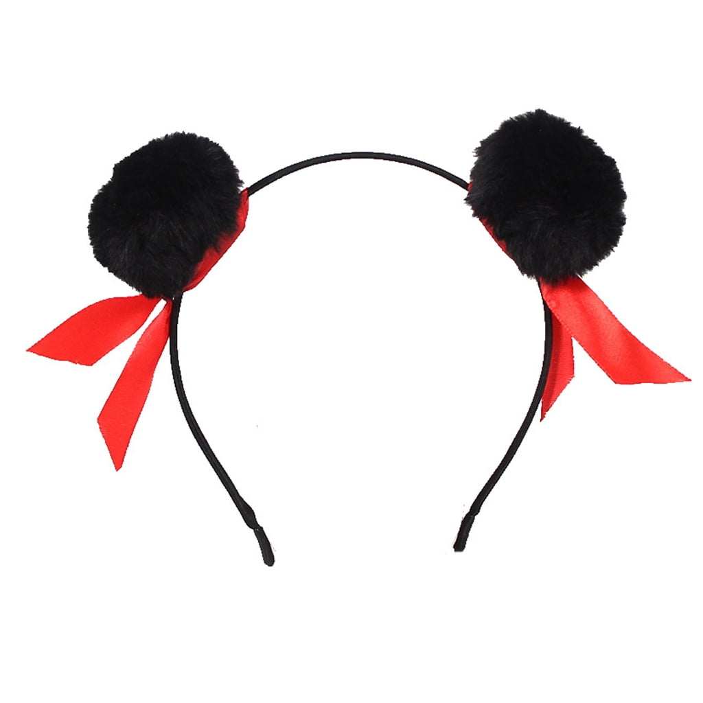 FENOHREFE Anime Pompoms Necha Hairband Furry Bowknot Bun Headband ...