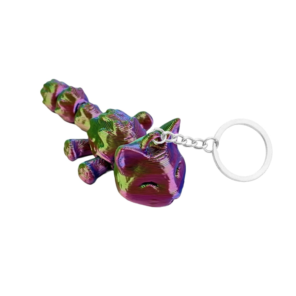 FENOHREFE Artistic 3D Printed Cat Keychain Charm 3D Printed Cat Keyring ...