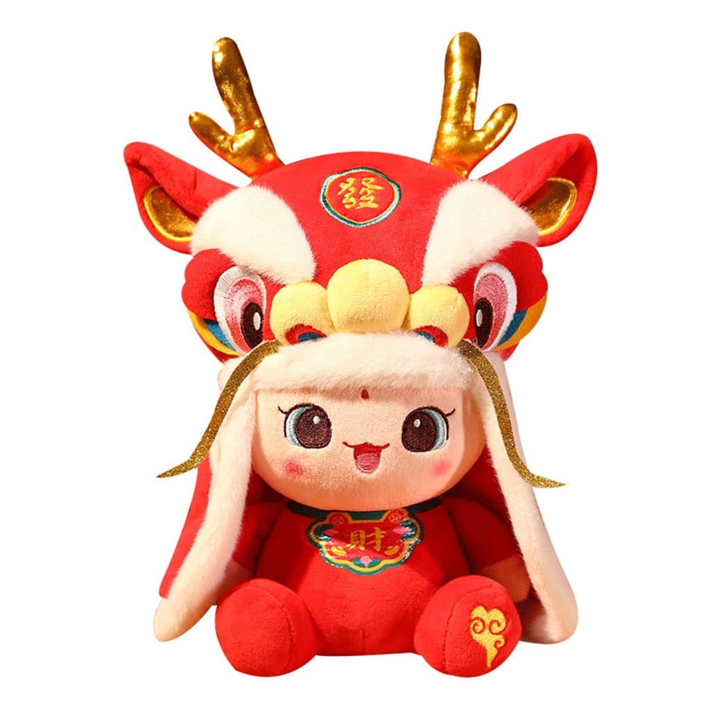 FENOHREFE Chinese Zodiac Dragon Doll Plush Toy for Children Festival ...