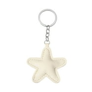 Contemporary Home Living 2" Star-Shaped Nickel-Plated Key Chain With ...