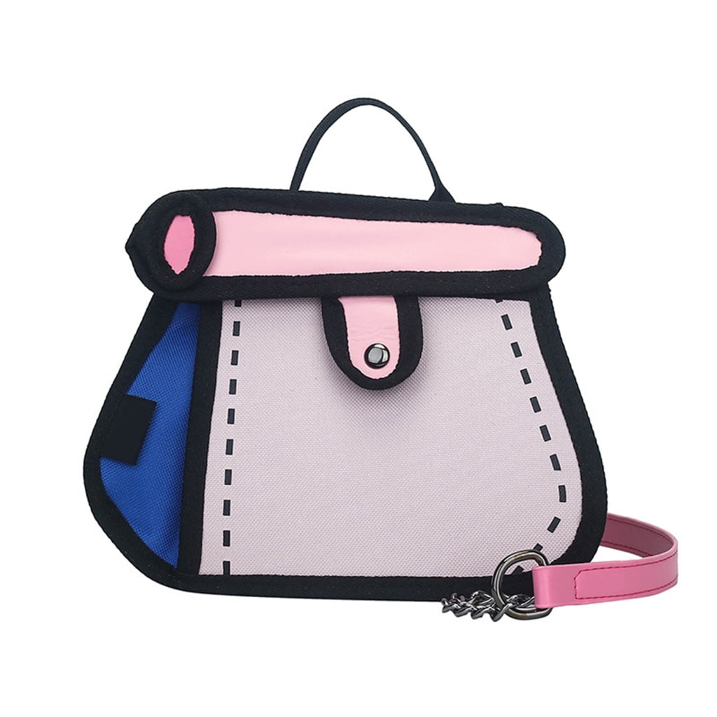 FENOHREFE Cute 2D Cartoon Style Crossbody Bag with Spacious Interior ...