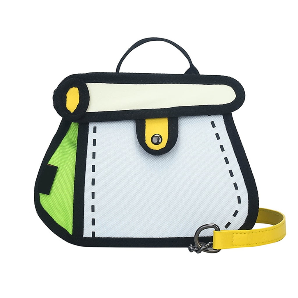 FENOHREFE Cute 2D Cartoon Style Crossbody Bag with Spacious Interior ...