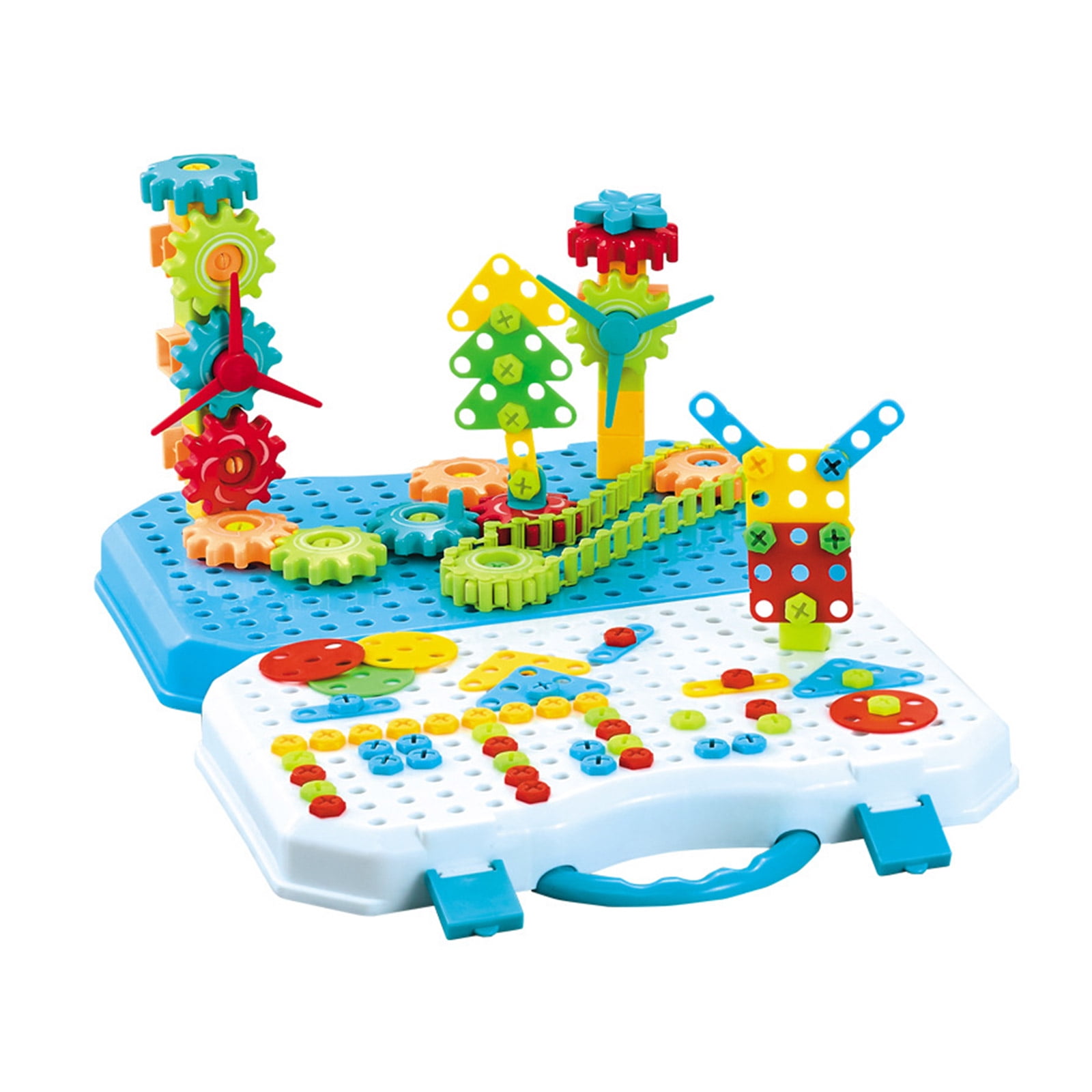 FENOHREFE Electric M0sa1c Drill Toy Interactive Workbench Puzzle Board ...