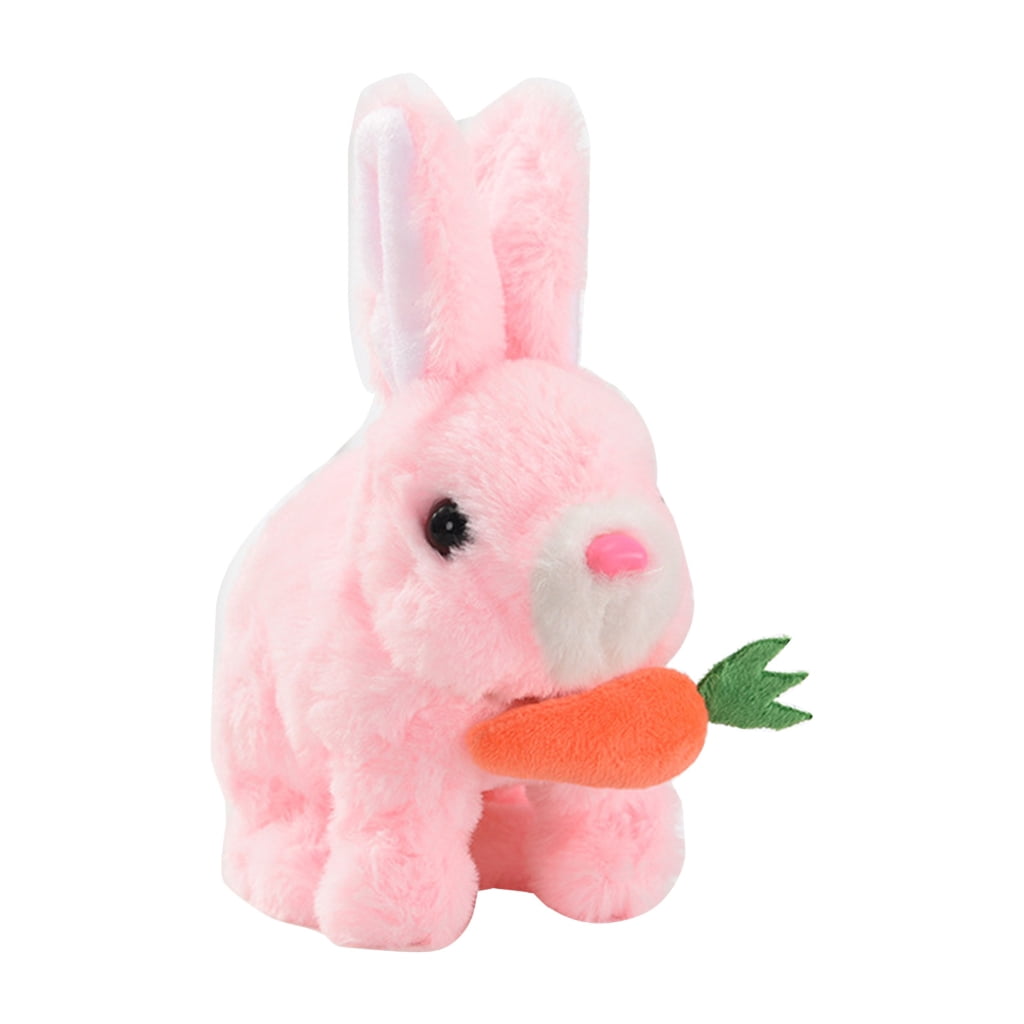 FENOHREFE Electric Stuffed Rabbit Hopping Toy with Carrots and Sound ...