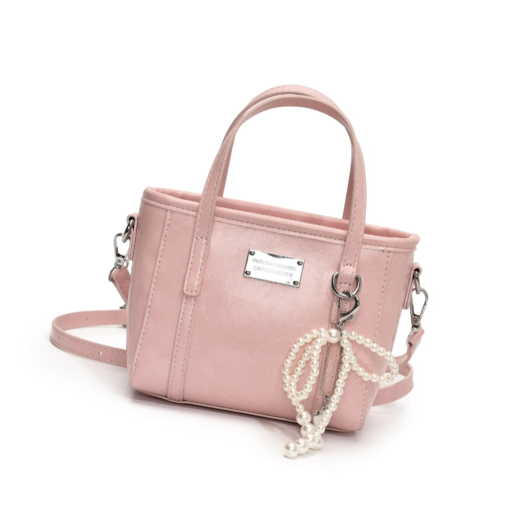 FENOHREFE Eye Catching PU Leather Shoulder Bag with Bows Pendant and ...