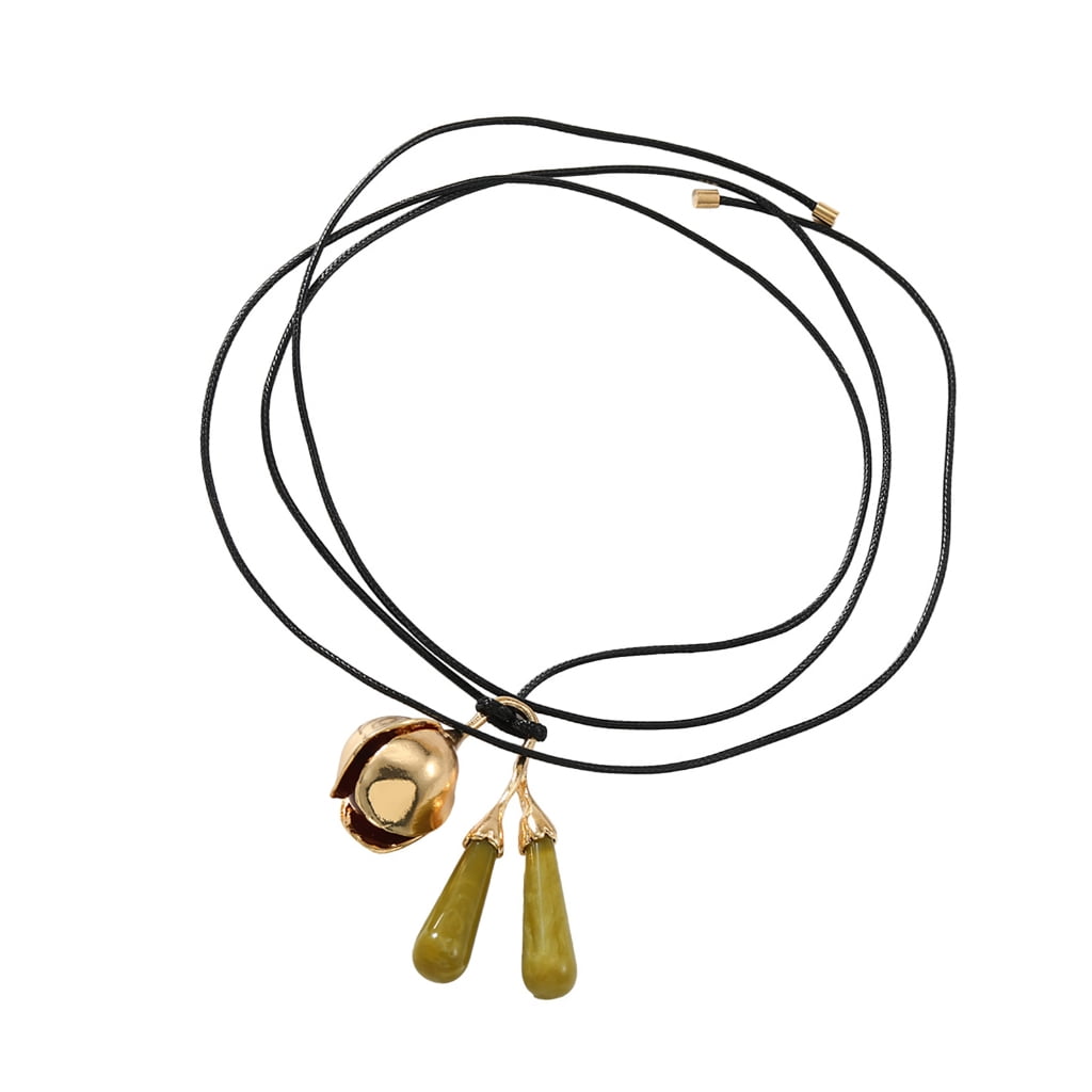 FENOHREFE Fashion Bell Pendant Necklace with Adjustable Lanyard Pendant ...