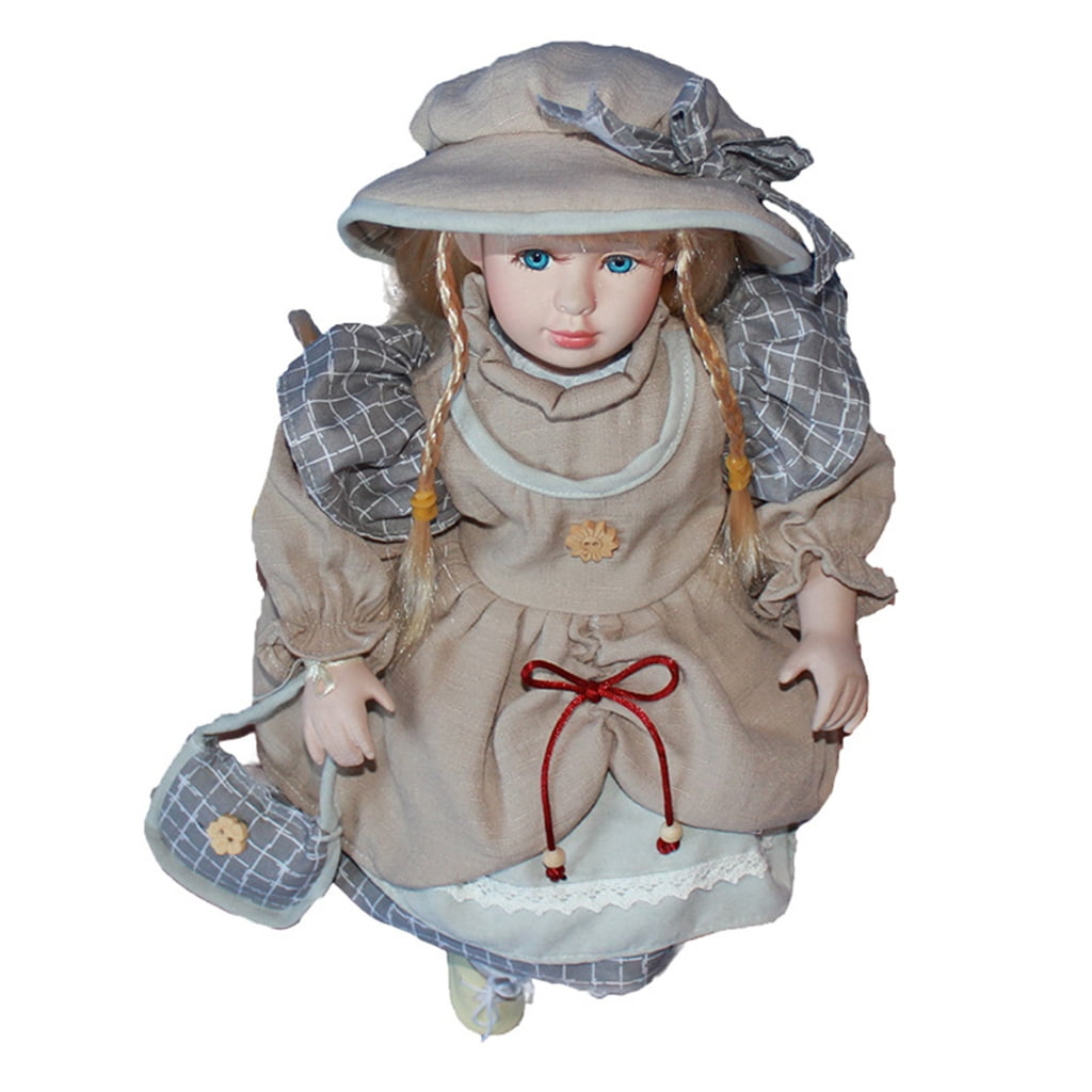 FENOHREFE Handcraft Rural Porcelain Doll with Vintage Dress for Home ...