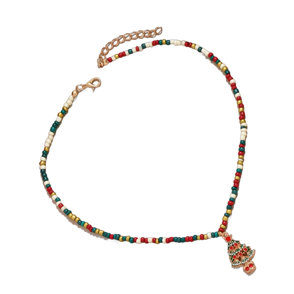 FENOHREFE Handmade Colorful Beaded Necklace Women's Christmas Necklace ...