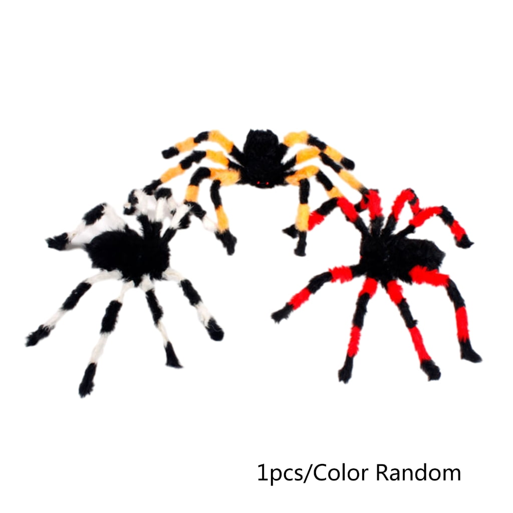 FENOHREFE Haunted House Props Plush Spiders Ha110ween House Decorations ...