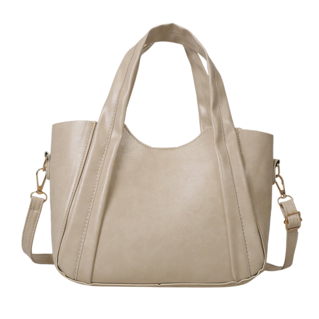 FENOHREFE Leather Crossbody Bag Large Capacity Versatile Bucket Bag ...