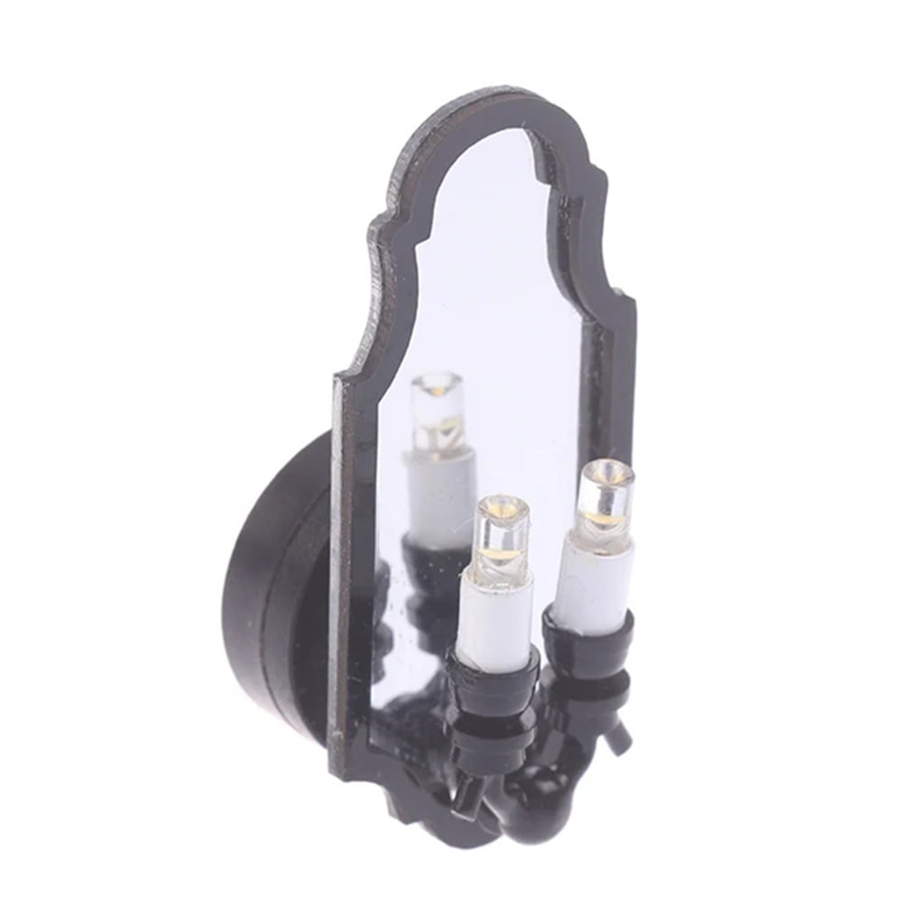 FENOHREFE Miniature LED Wall Sconce Wall Lamp 1/12 Scale Dollhouses ...