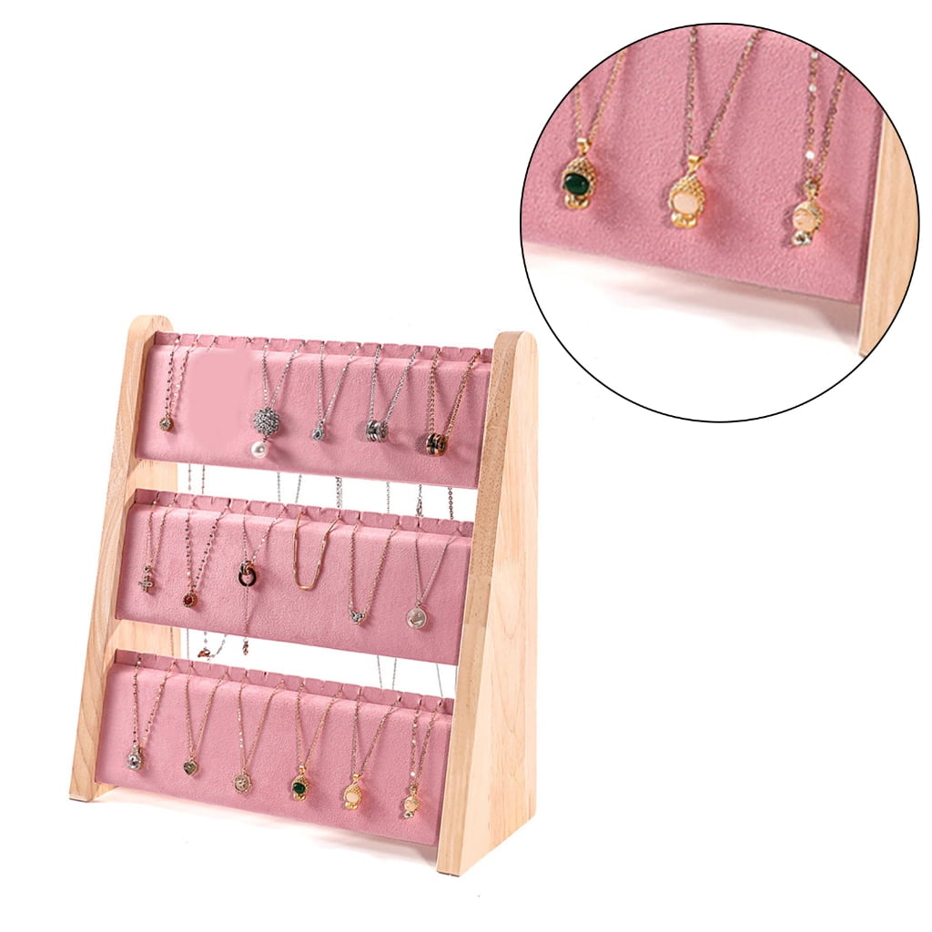 FENOHREFE Multi Layer Jewelry Hanging Organizers Delicate Wood Jewelry ...