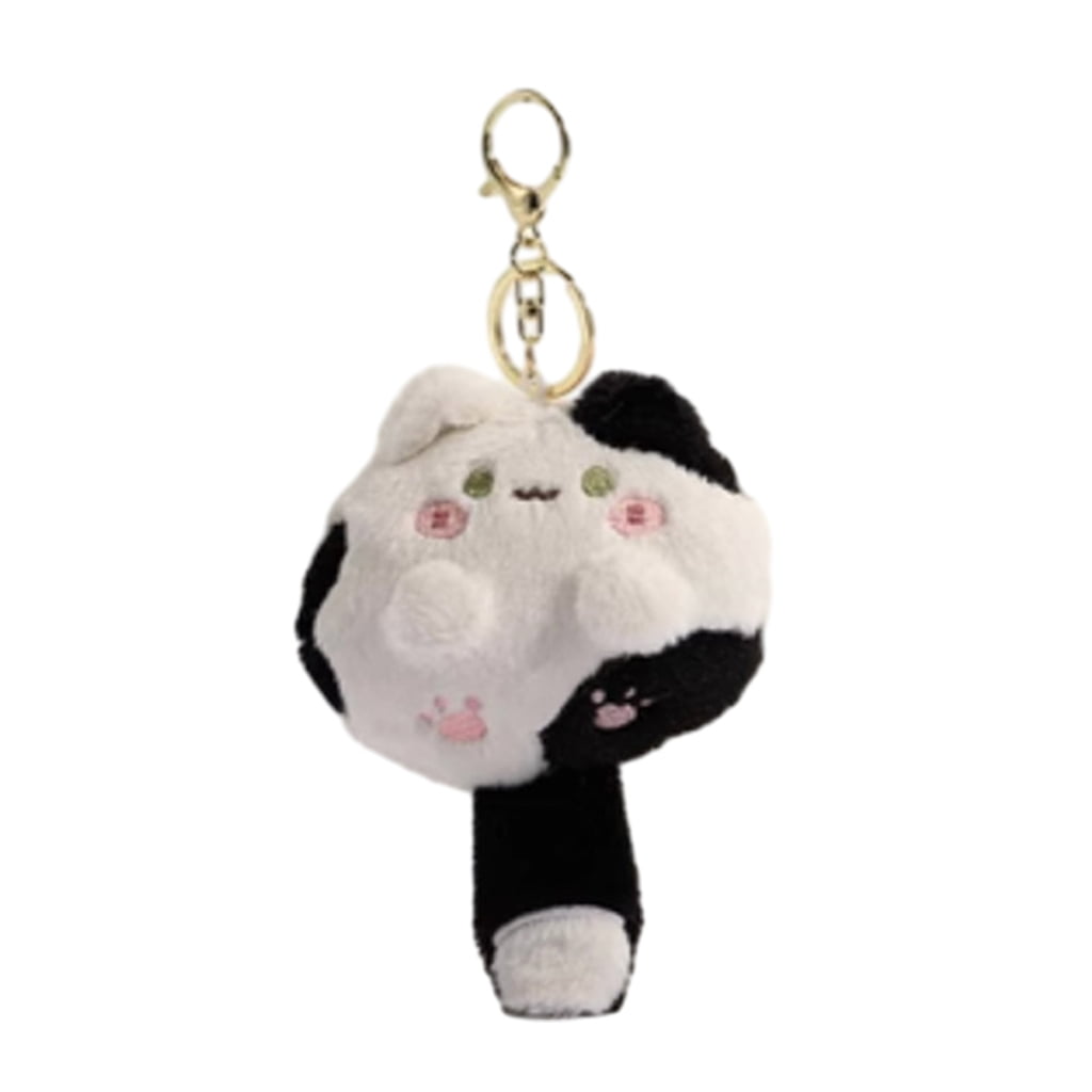 FENOHREFE Plush Squeaking Pendant Stuffed Cat Keychain Lovely Key Rings ...