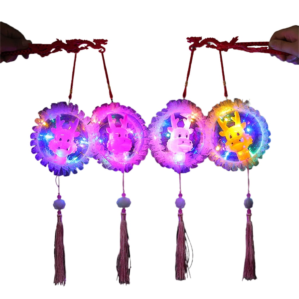 FENOHREFE Portable Light Festival Glowing Dragon Head Lamp with LED ...