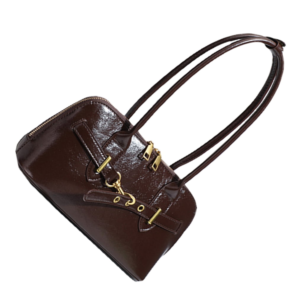 FENOHREFE Portable Women's Underarm Bag Simple Shoulder Bag PU Leather ...