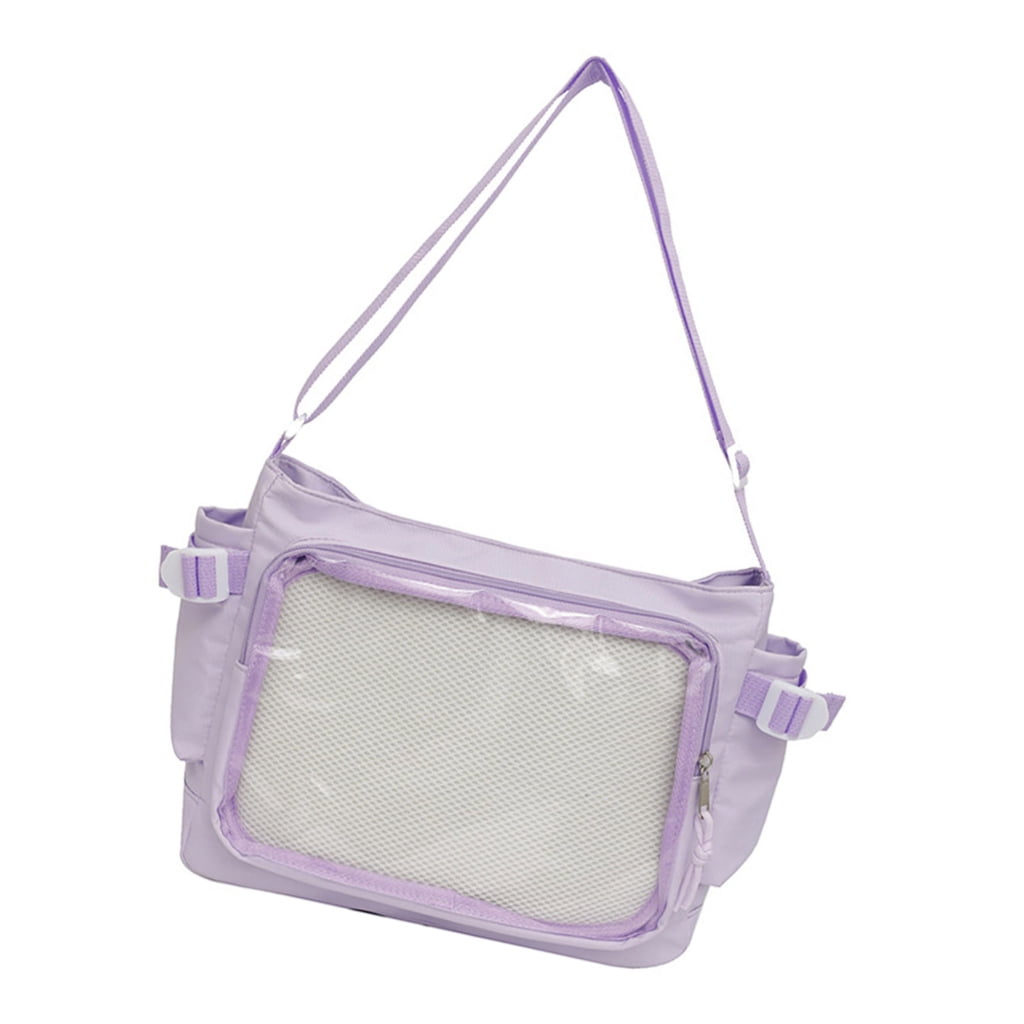 FENOHREFE Practical PVC JK Ita Bag Casual Shoulder Bag Large Crossbody Purse For Everyday Campus ...