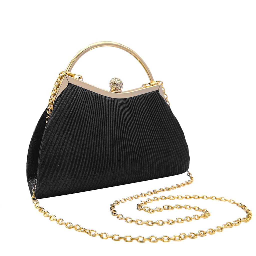 FENOHREFE Shoulder Bag for Girl Women Pleated Formal Evening Purse ...