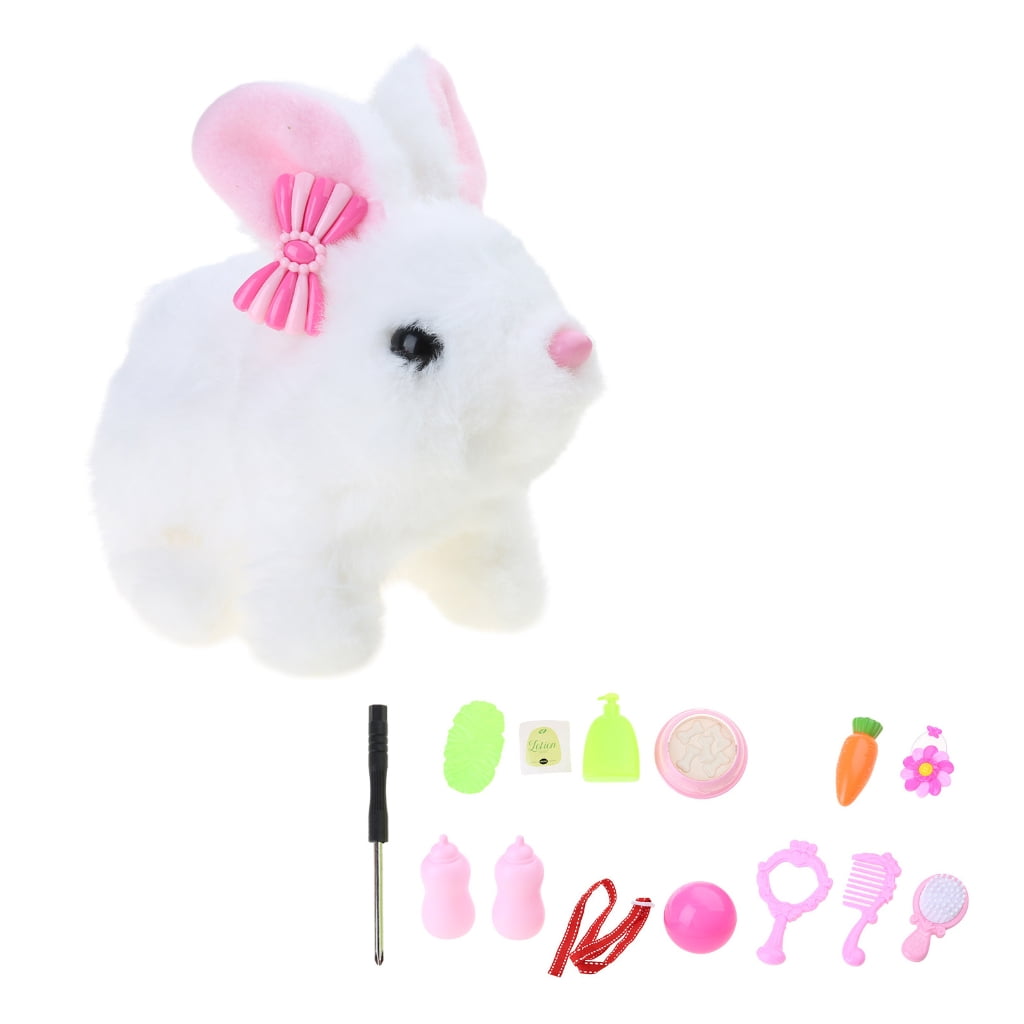 FENOHREFE Simulation Plush Rabbit Toy for Ba-- Learn to Crawl Rabbit ...