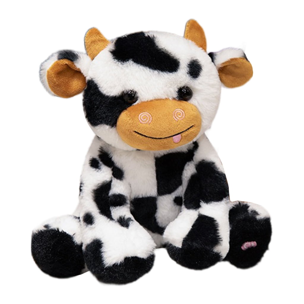 FENOHREFE Stuffed Cow Toy Cartoon Cow Figure Soft Toy Room Emotion ...