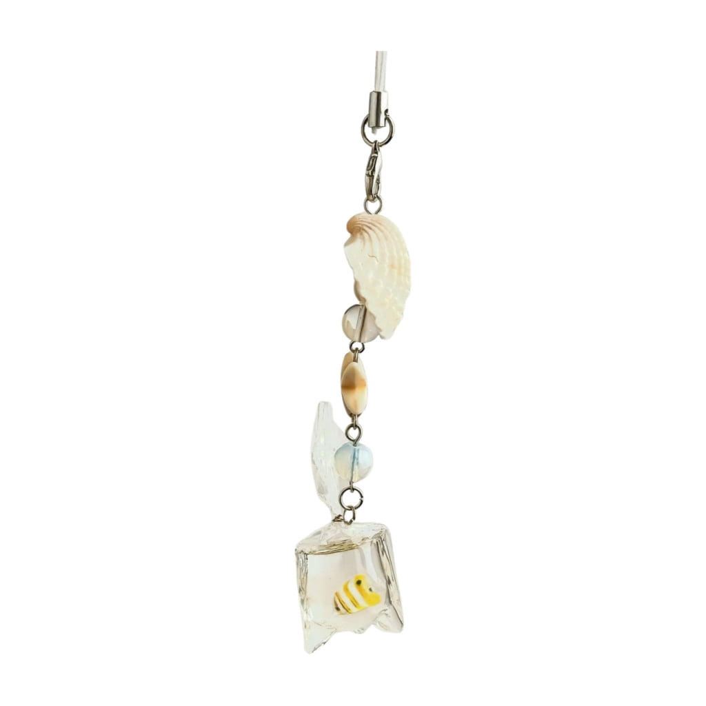 FENOHREFE Stylish Tropicals Fish Shells Phone Charm Featuring Natural ...