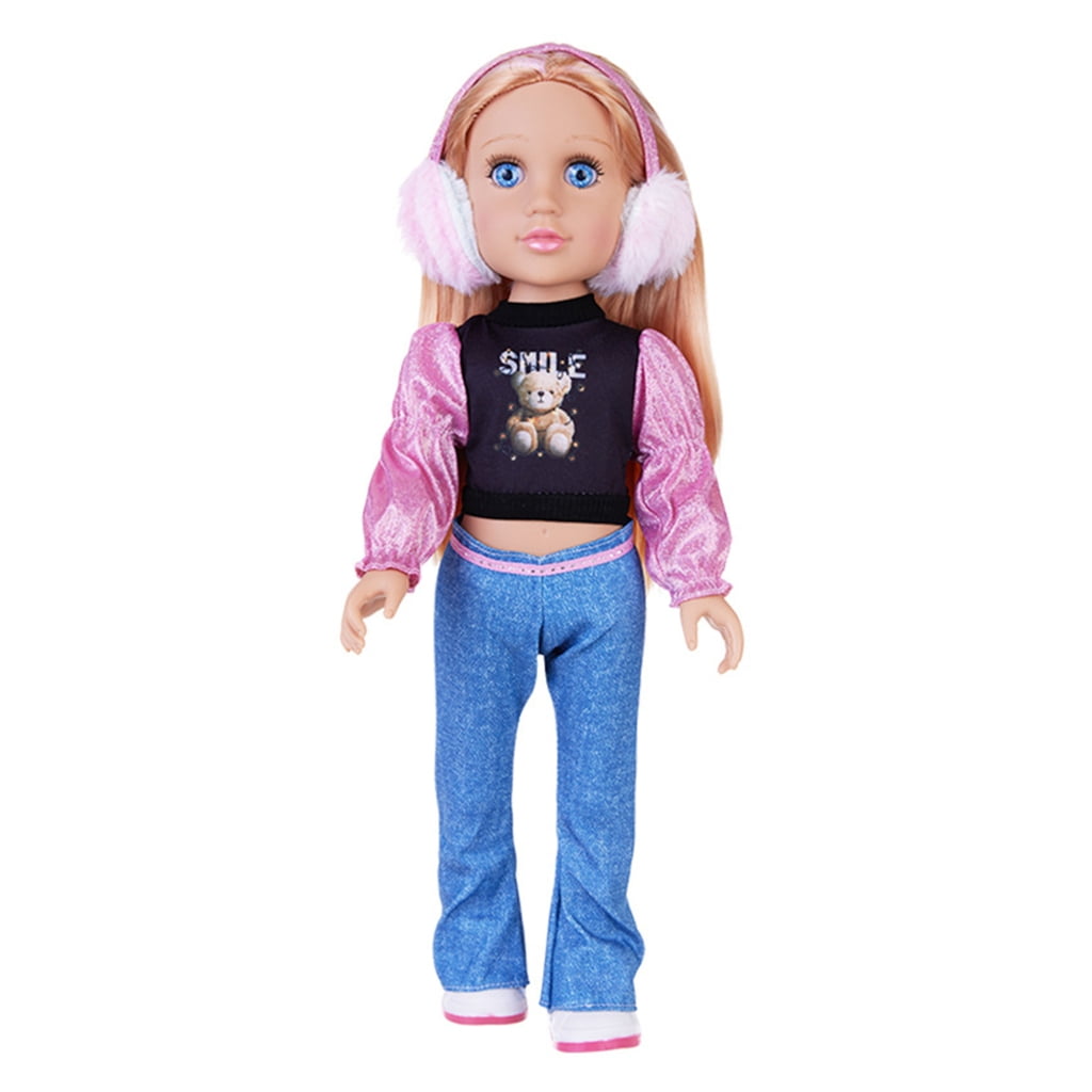 Fenohrefe Toy Doll Companion Realistic Blonde Ba Girl Doll 18 Inch