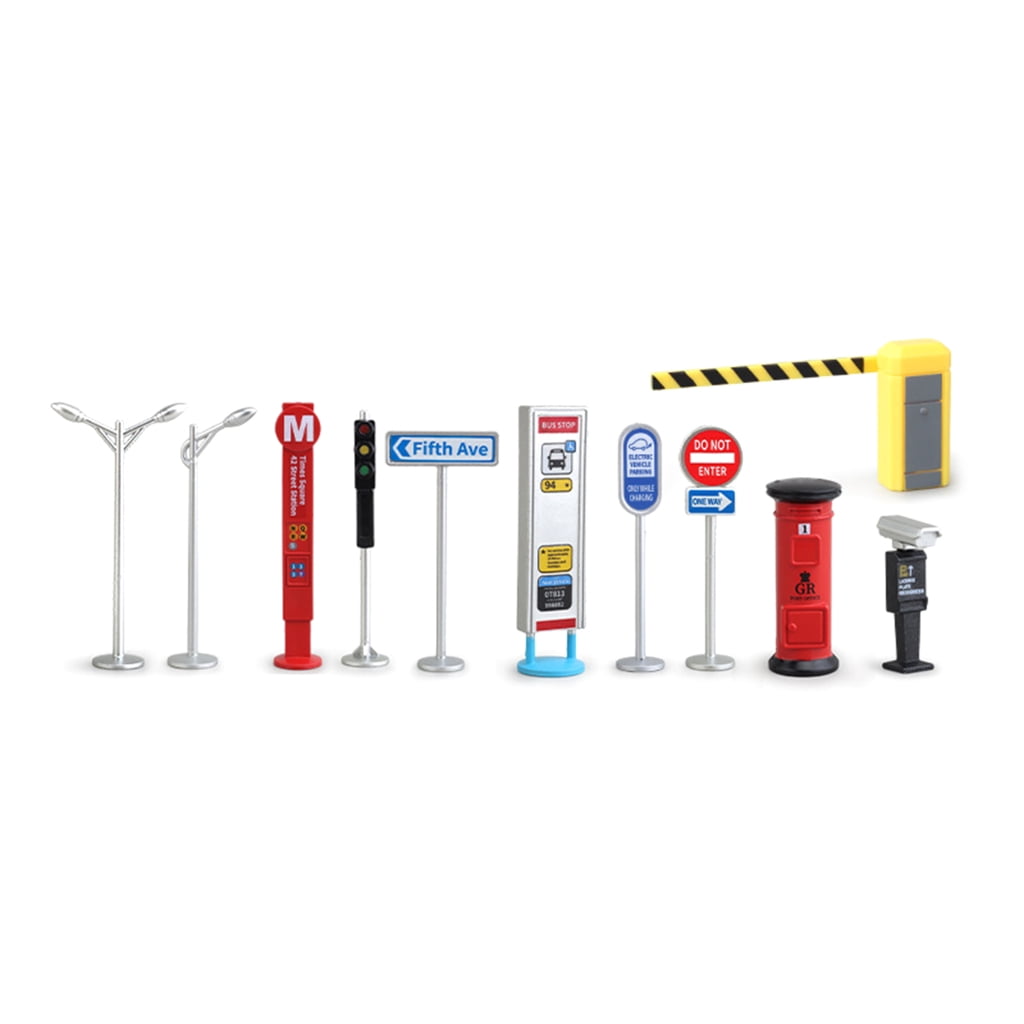 FENOHREFE Traffic Lights Toy Figure Model Realistic Road Lamp Set ...