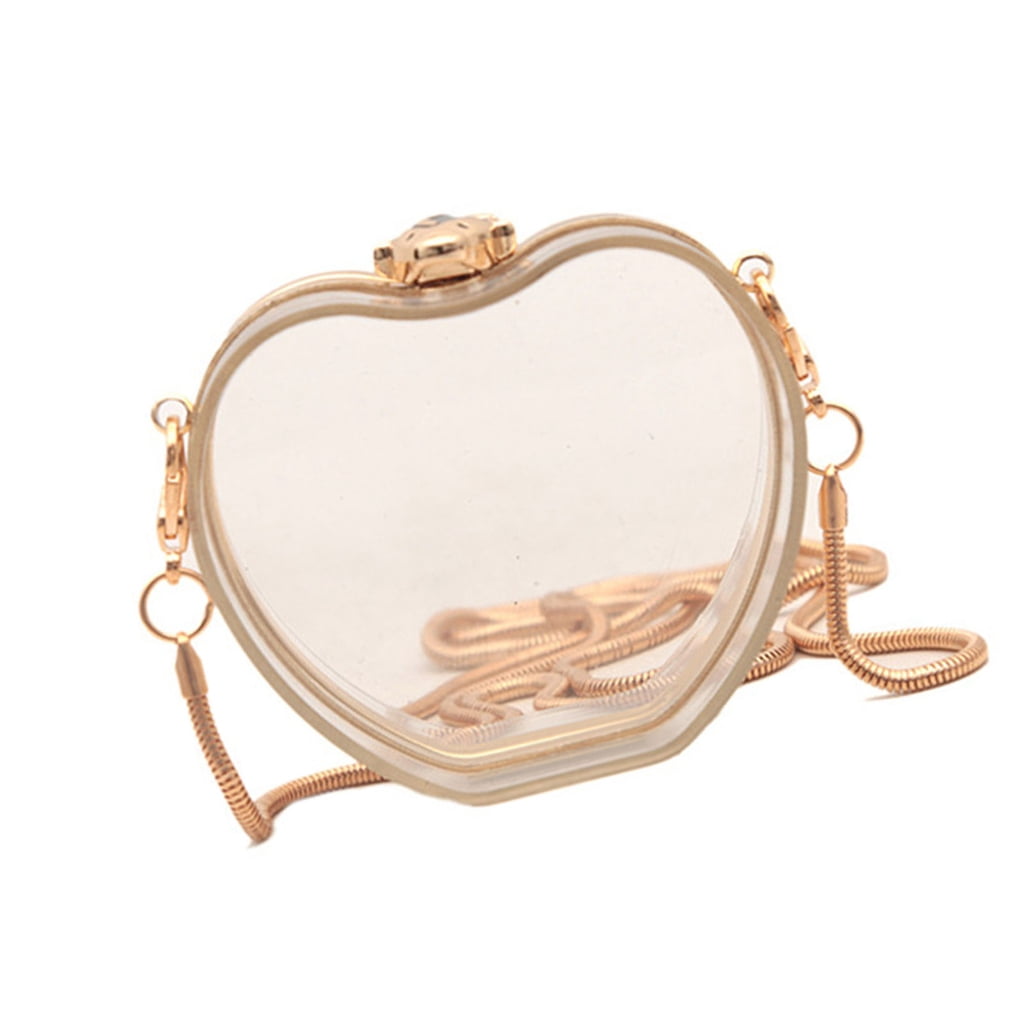 FENOHREFE Trendy Girls Clear Jelly Bag Evening Purse Multipurpose ...
