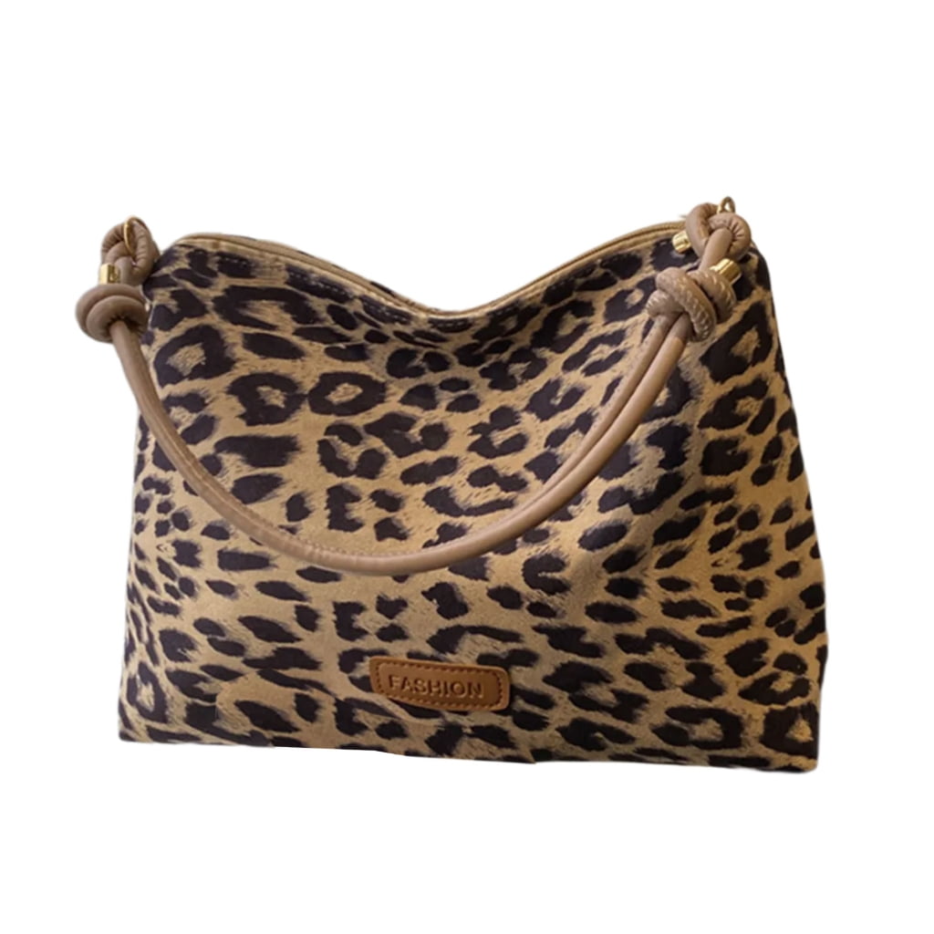 FENOHREFE Trendy Handbag Leopard Print Shoulder Bag Office Slouchy Bags ...