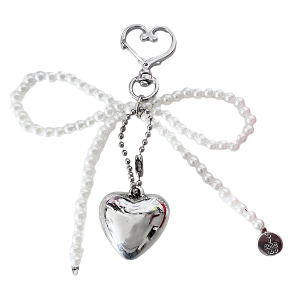 FENOHREFE Versatile Fashion Key Chain Accessory Trendy Heart Bowknot ...