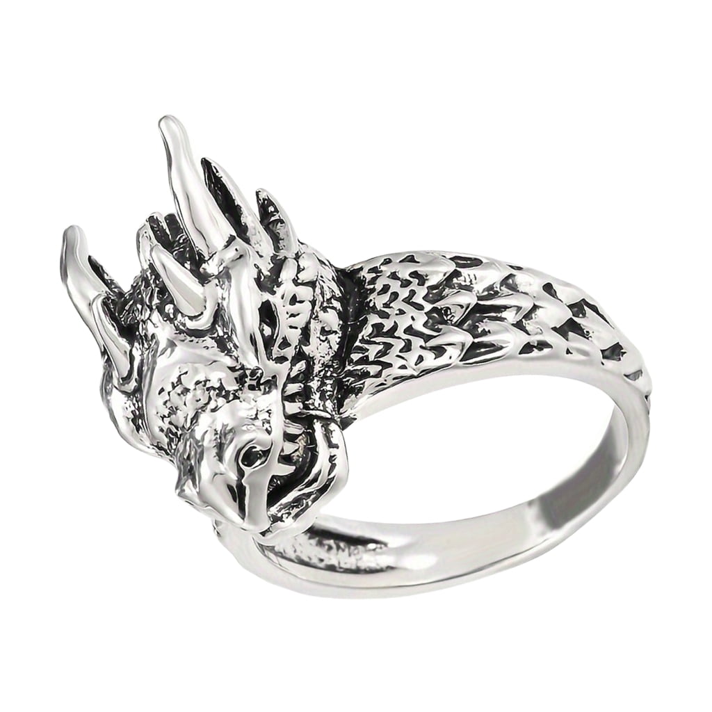 FENOHREFE Vintage Punk Dragon Rings For Men Nordic Styles Stainless ...