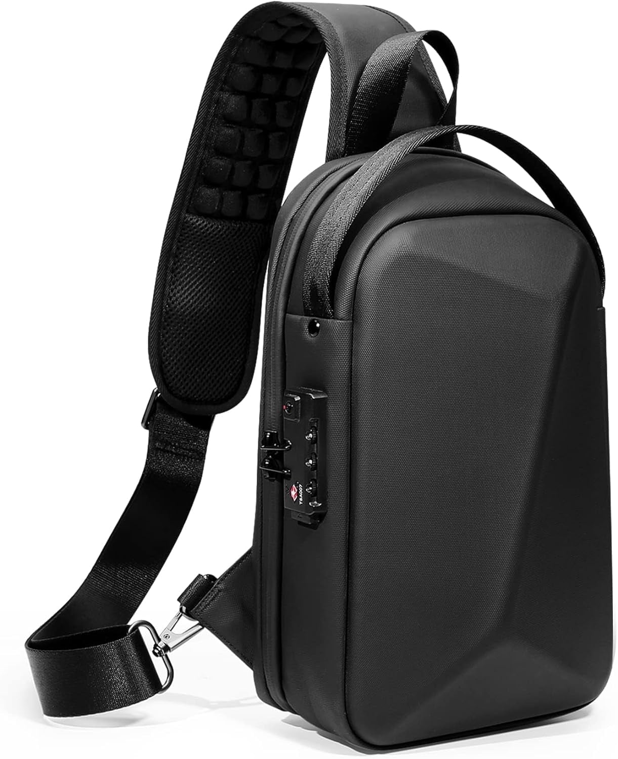 FENRUIEN Anti-Theft Crossbody Sling Backpack for Men - Hard Shell with ...