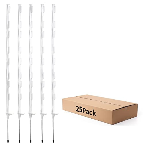 FENSMILE 48Inch Step-in Fence Post-Electric Fence System Post for ...