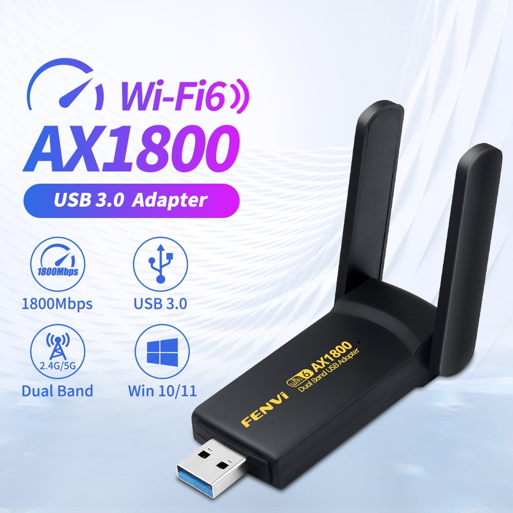 FENVI FU-AX1800 WiFi 6 USB Adapter MT7921 chip for Desktop PC Wireless Network Adapter - Walmart.com