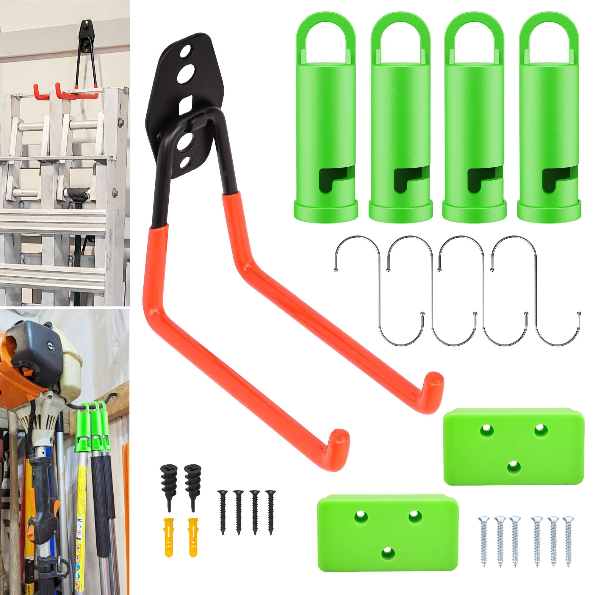 FENXDN 4 Pack Garage Storage Hooks Attachment for Ego Power Multihead ...