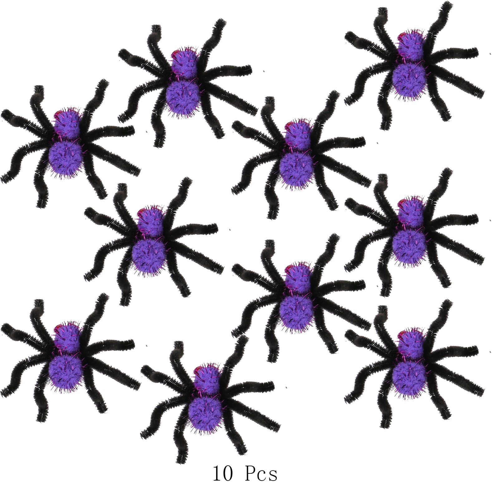 FEOLGEHLY 10 Pcs Mini Plastic Spiders with Burrs, Small Fake Spiders ...