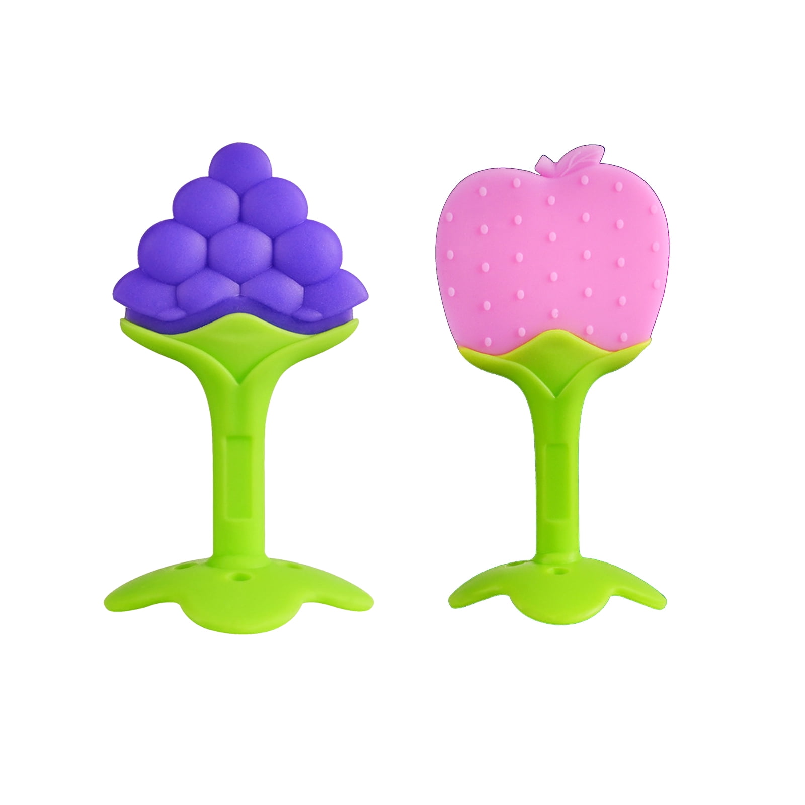 FEOLGEHLY 2 Pcs Baby Teething Toys for 0-6 6-12 12-18 Months, Infant ...
