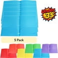 FEOLGEHLY 5PCS Plastic Folders With Pockets, Folders Letter Size, 3 ...