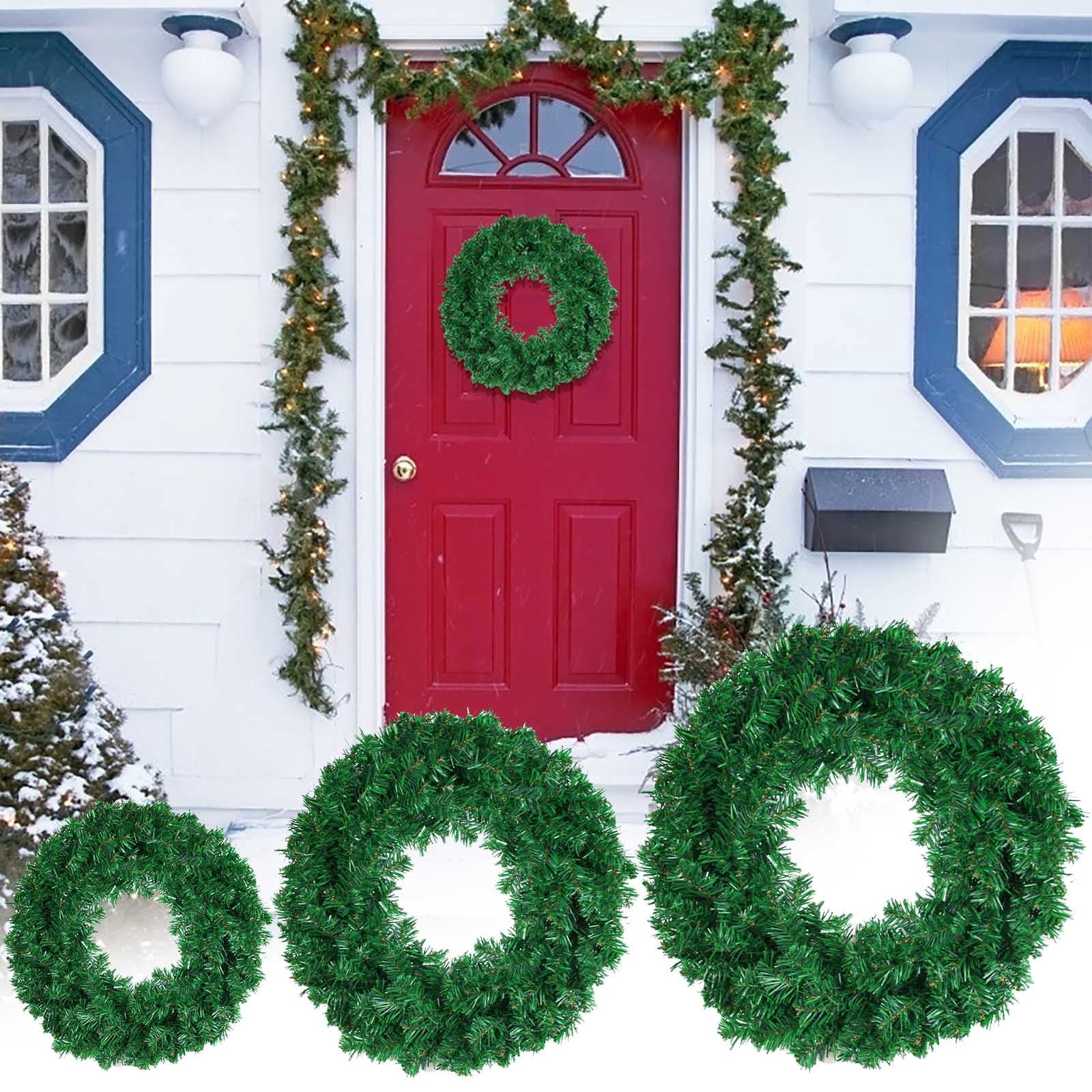 FEOLGEHLY Artificial Christmas Wreaths for Front Door, 14/16/18 inch ...