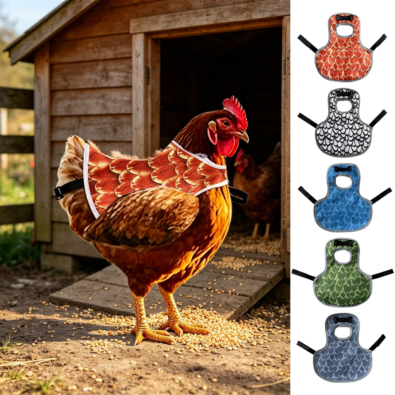 FEOLGEHLY Pet Clothes---Waterproof Chicken Saddle for Hens Ducks Geese ...