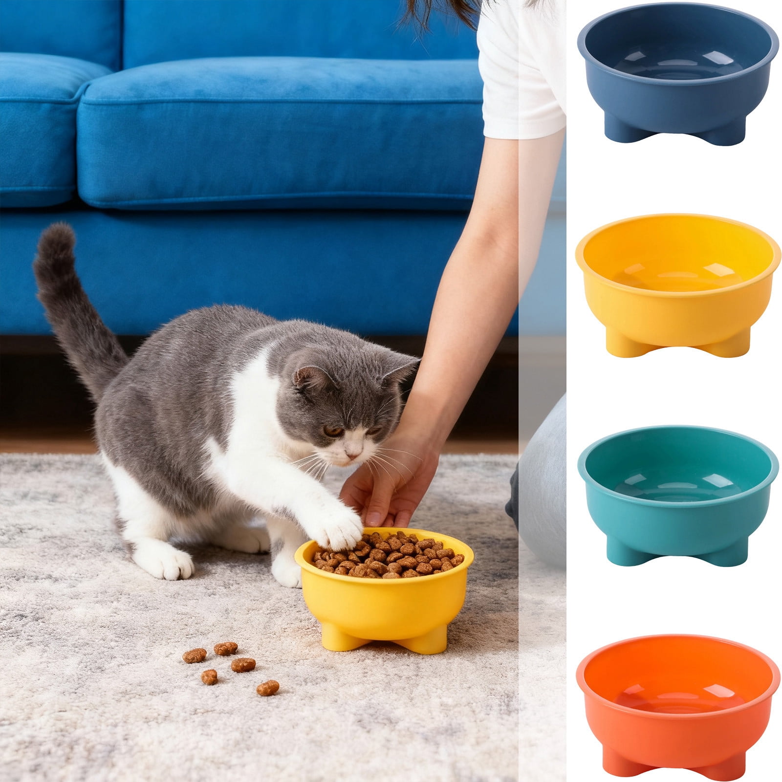 FEOLGEHLY Pets Bowl for Dogs and Cat, Large Capacity Plastic Cat/Dog ...