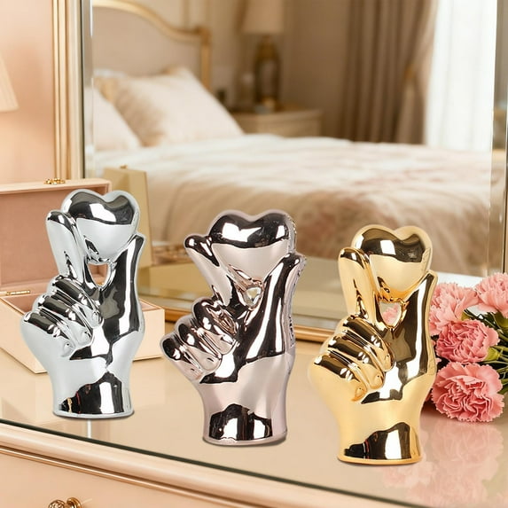 FEOLGEHLY Valentine's Day Desktop Ornaments, Modern Love Finger ...