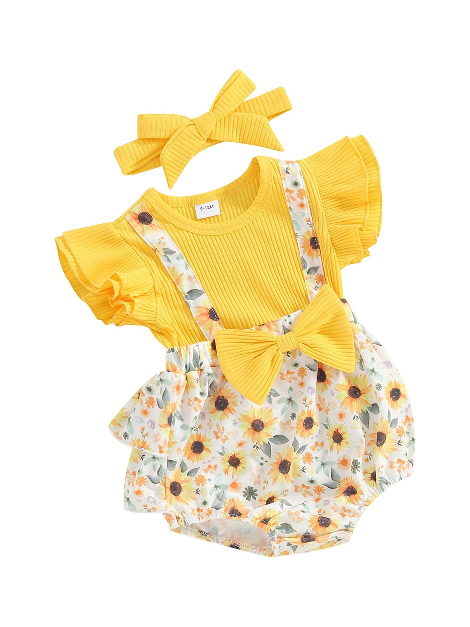 FEORJGP Infant Baby Girl 2 Piece Summer Set 3M 6M 12M 18M Newborn Fly ...